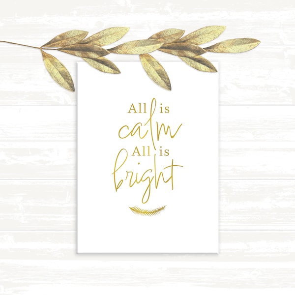 All is Calm All is Bright Sign - Etsy