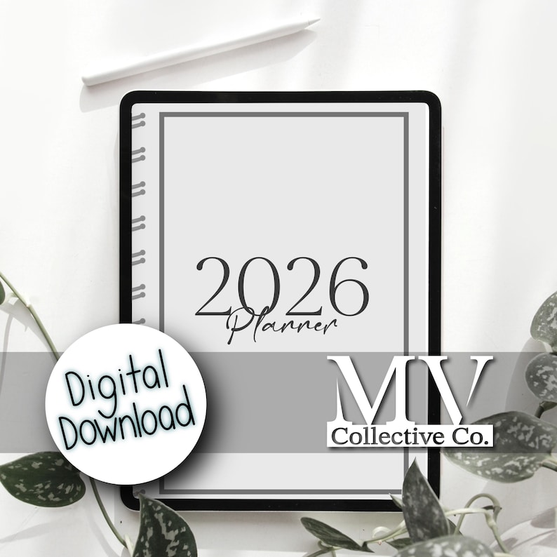 2026 Minimal Digital Planner | Fully Interactive PDF | Daily, Weekly ...