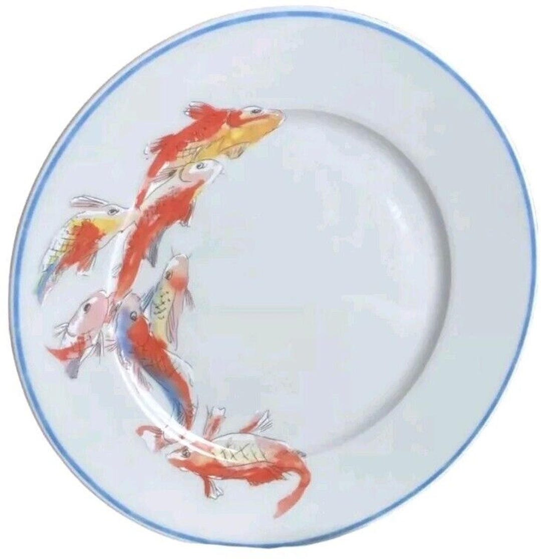 Alain Ducasse for Zepter Koi Fish Plate Florine Asch Artist Hand ...
