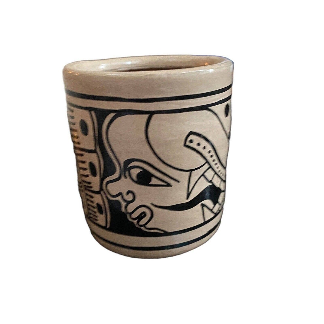Vtg Mata Ortiz Pottery Mexican Art Dip Cup Small Bud Vase Shot Glass - Etsy