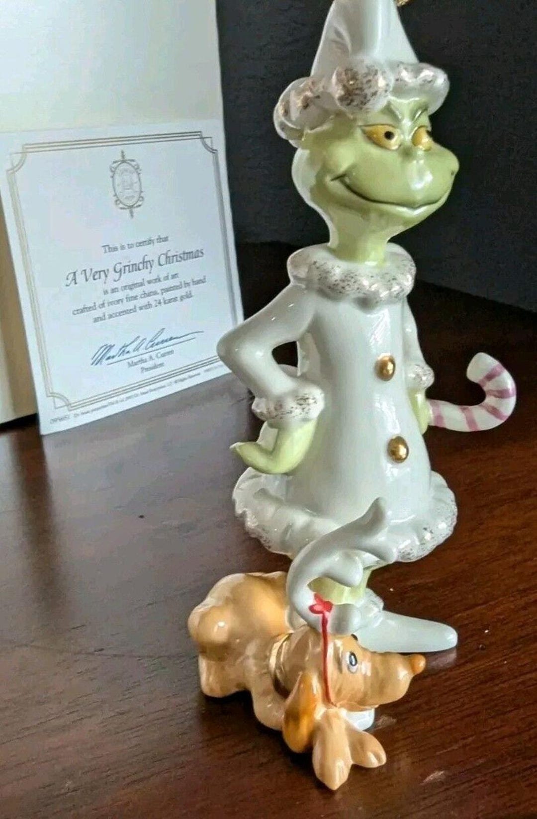 Lenox Grinch A Very Grinchy Christmas Ornament Max Dr Seuss Porcelain ...