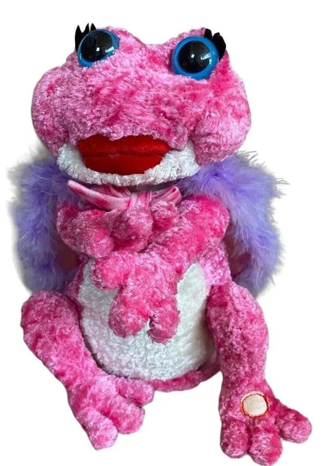 Gemmy Pink Frog Queen Animated You Make Me Feel Like Dancing Musical ...