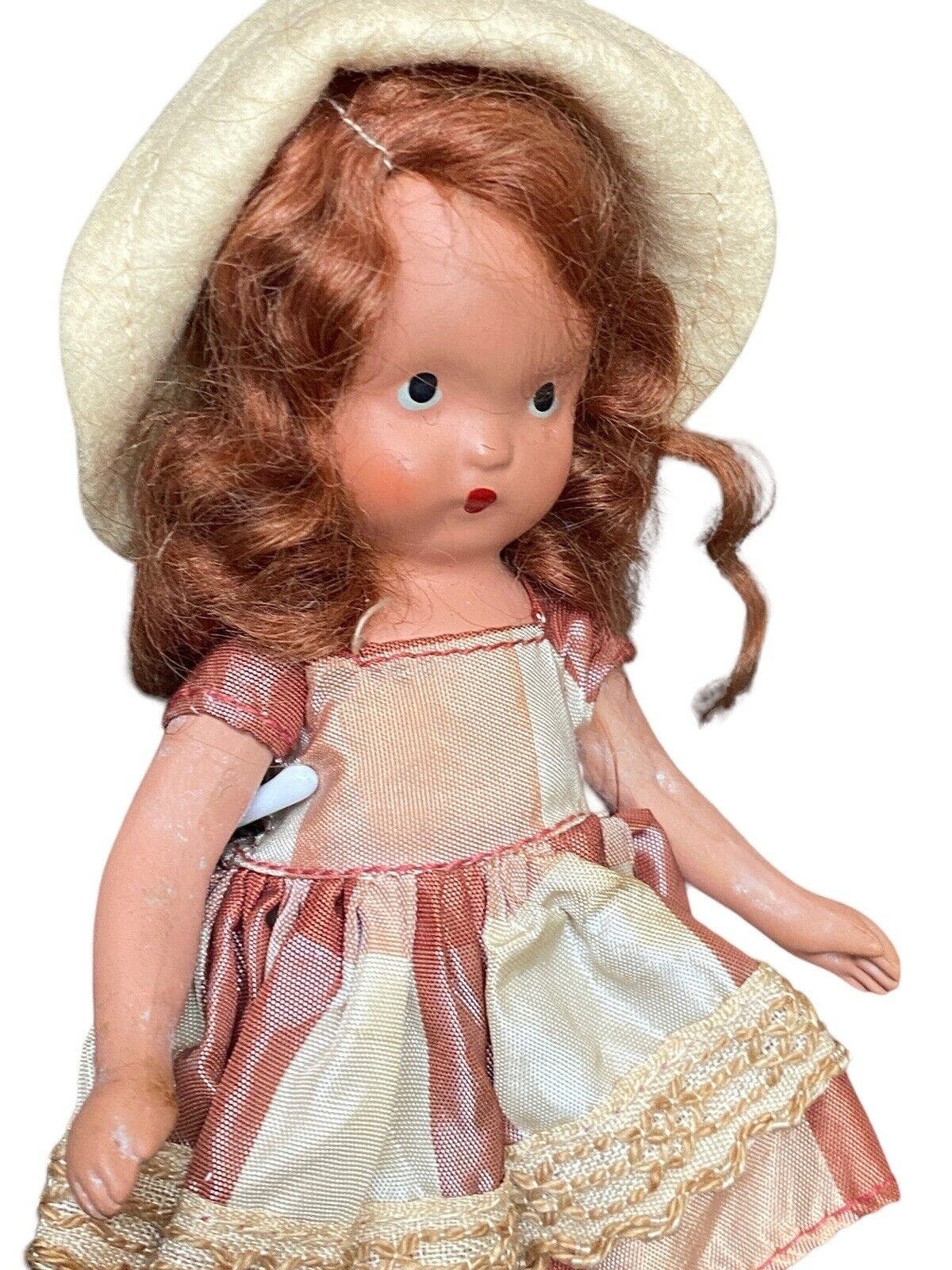 Vtg Nancy Ann Story Book Doll Bisque 1930s 1 2 Buckle My Shoe Red Hair ...