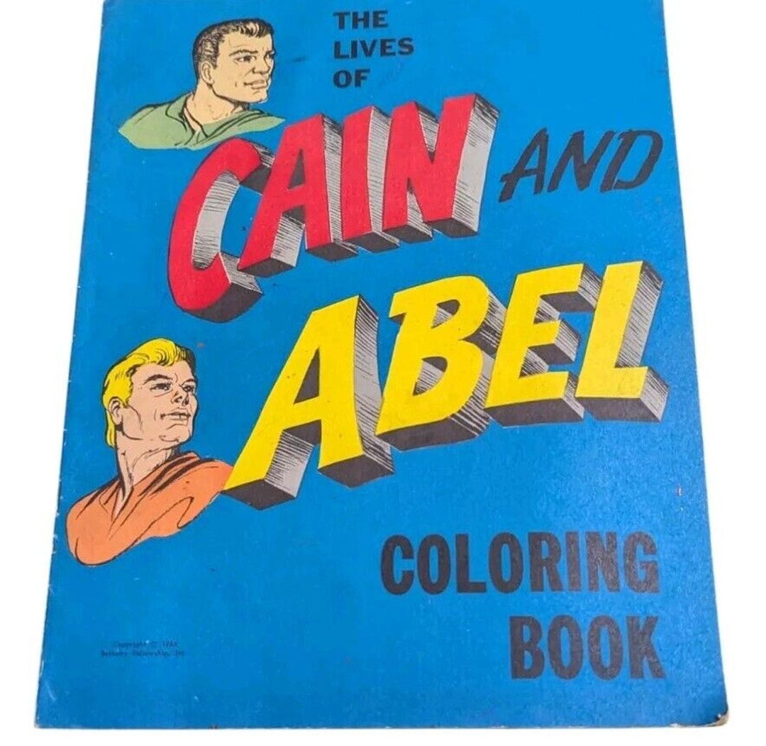 1964 the Lives of Cain Abel Coloring Book Bethany Fellowship Vtg 60s ...