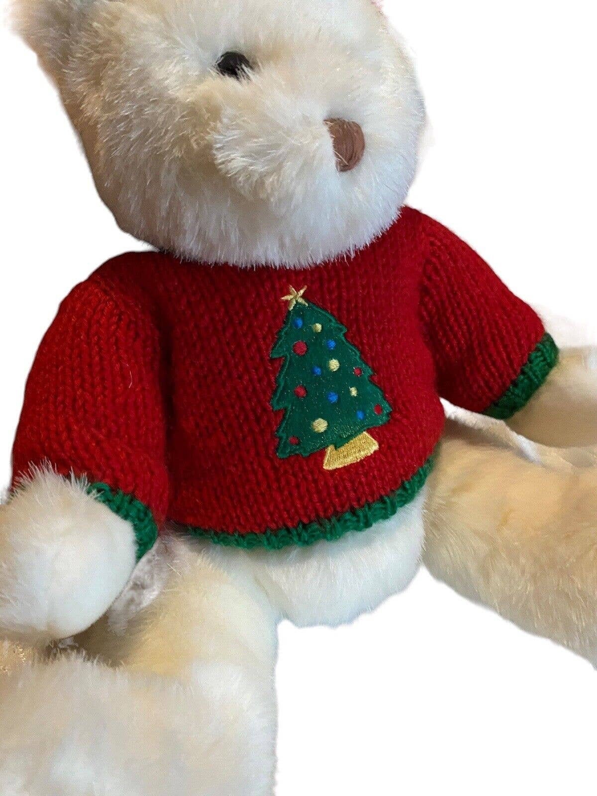 Ty Lacey Christmas Bear Plush 2002 White Bear 14 Sweater - Etsy