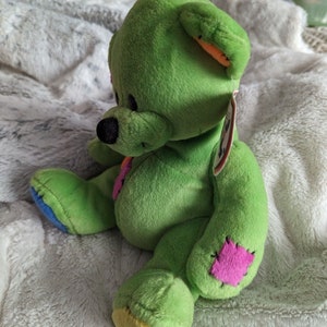 Best Made Toys Plush Stuffed Teddy Bear Green Pink Patchwork Vintage ...