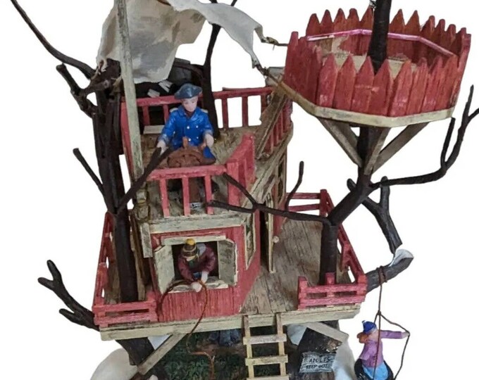 Lemax Carole Towne Treehouse Clubhouse Adults Keep Out 2004 Christmas ...