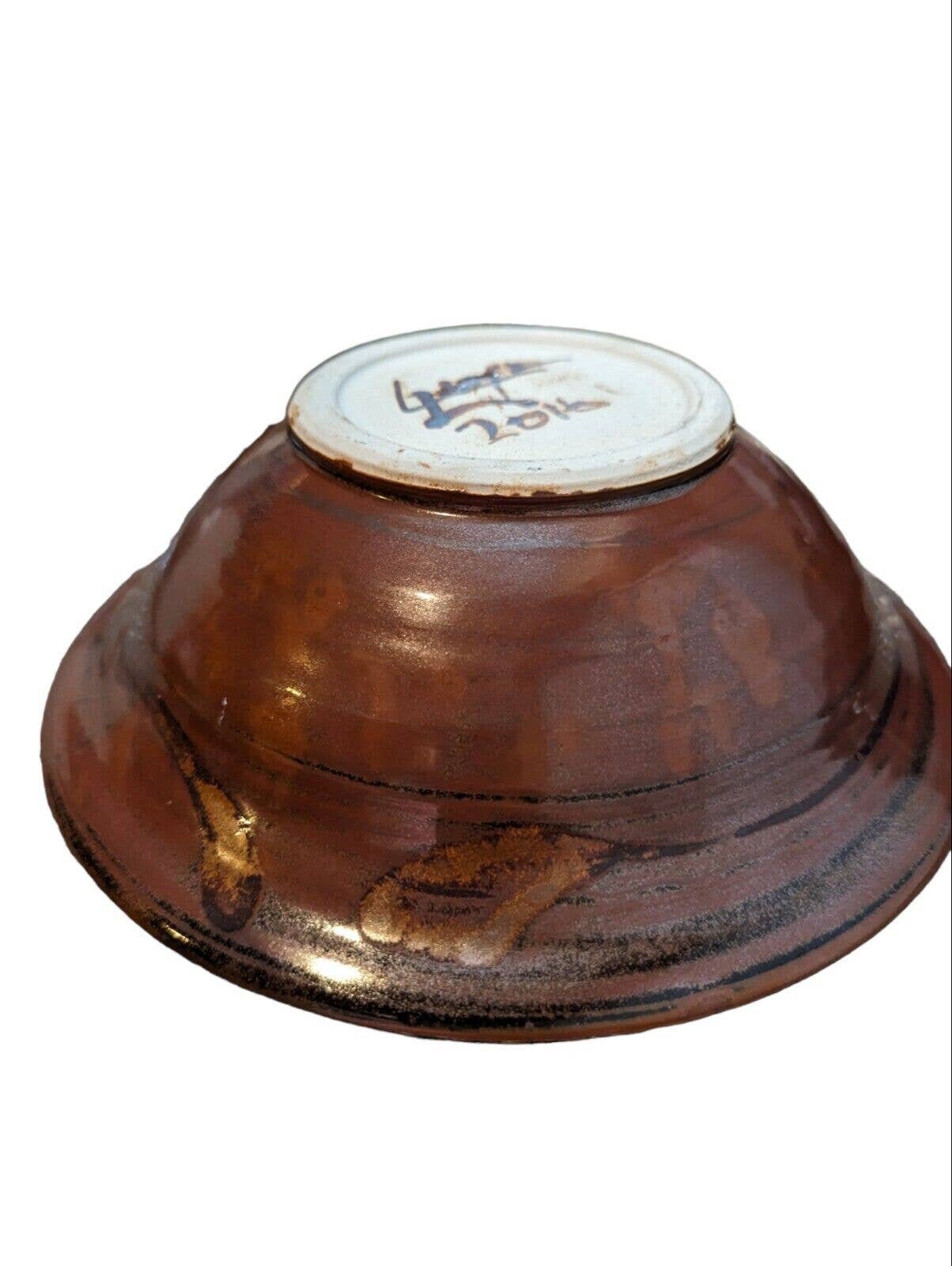 Studio Pottery Artist Signed Mike Grafa Plate Bowl Hand Thrown Glazed ...