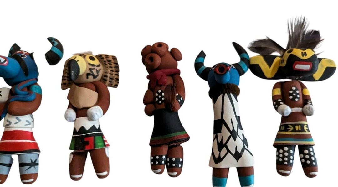 Hopi Native American Indian Kachina Sims 2003 Set Clay Miniature Ornament Lot - Etsy