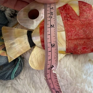 Mother of Pearl Fish Sculpture Nacre Ebony Inlay Figurine Orange Beach ...