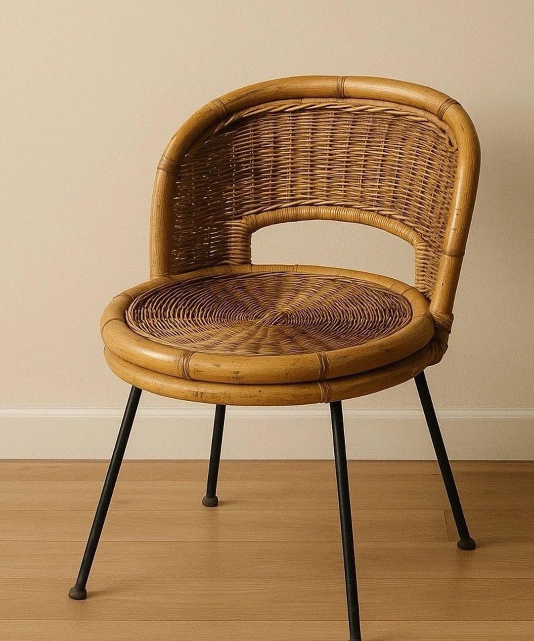Danny Ho Fong Tropi Cal Rattan Wicker Chair Mid Century Modern Pacific ...
