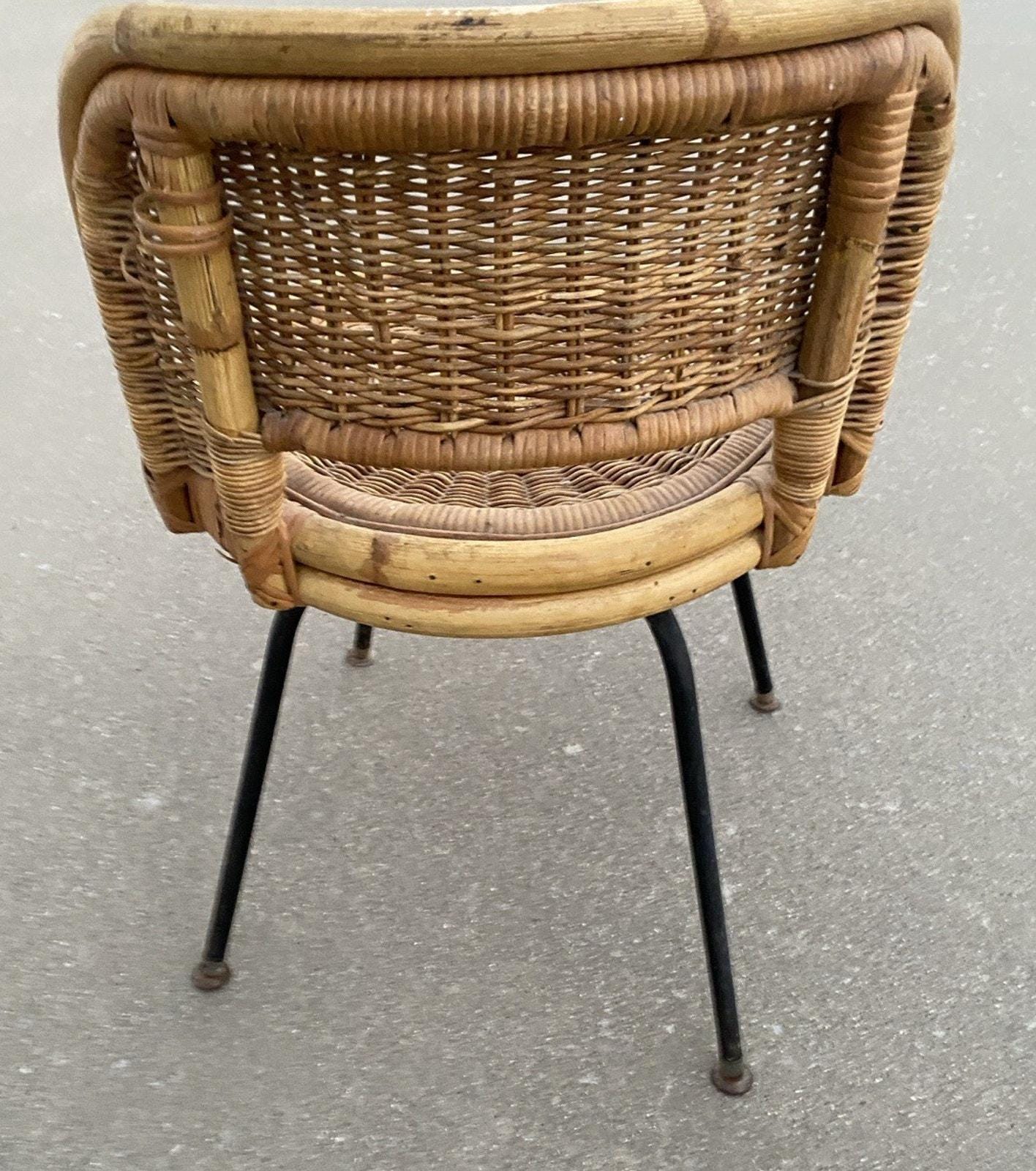 Danny Ho Fong Tropi Cal Rattan Wicker Chair Mid Century Modern Pacific ...