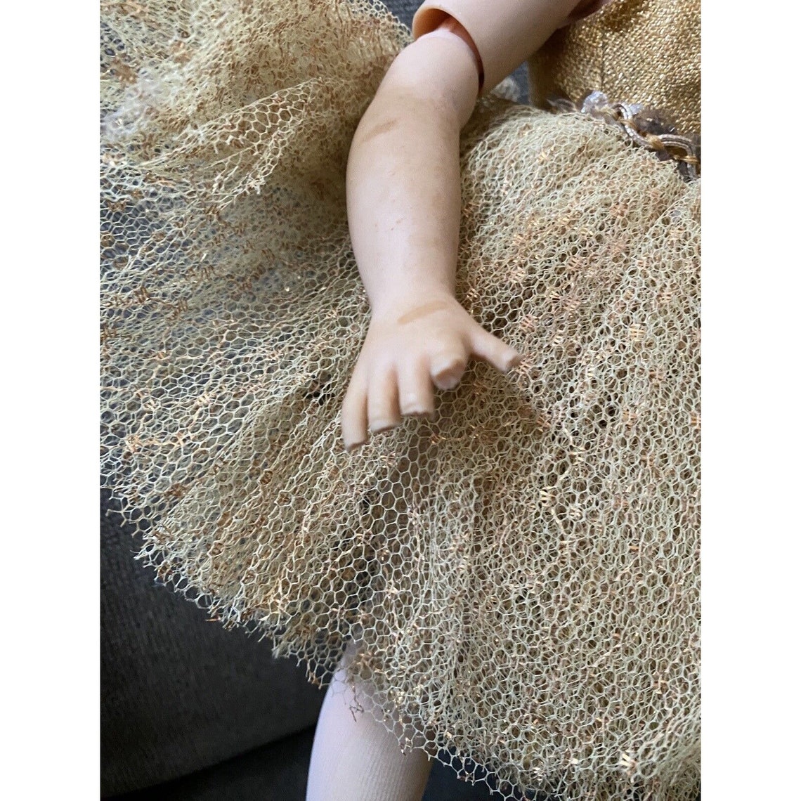 Vtg Madame Alexander Elise Doll 15 Gold Ballerina Tutu Jointed 1959 Red ...