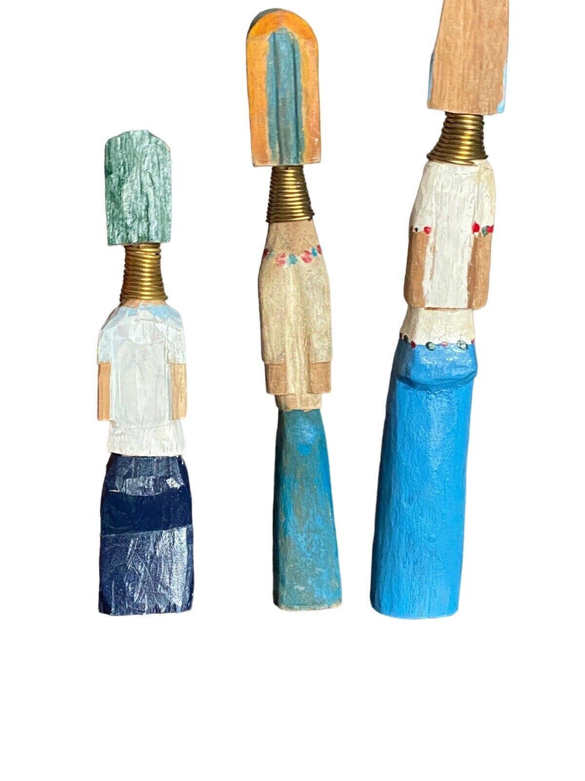 Long Neck Karen Village Doll Women Figurine Thailand Art Wooden ...
