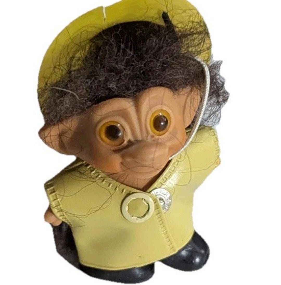 Vtg Uneeda Wishnik Troll Trolls Fisherman Boots Raincoat Amber Eyes ...