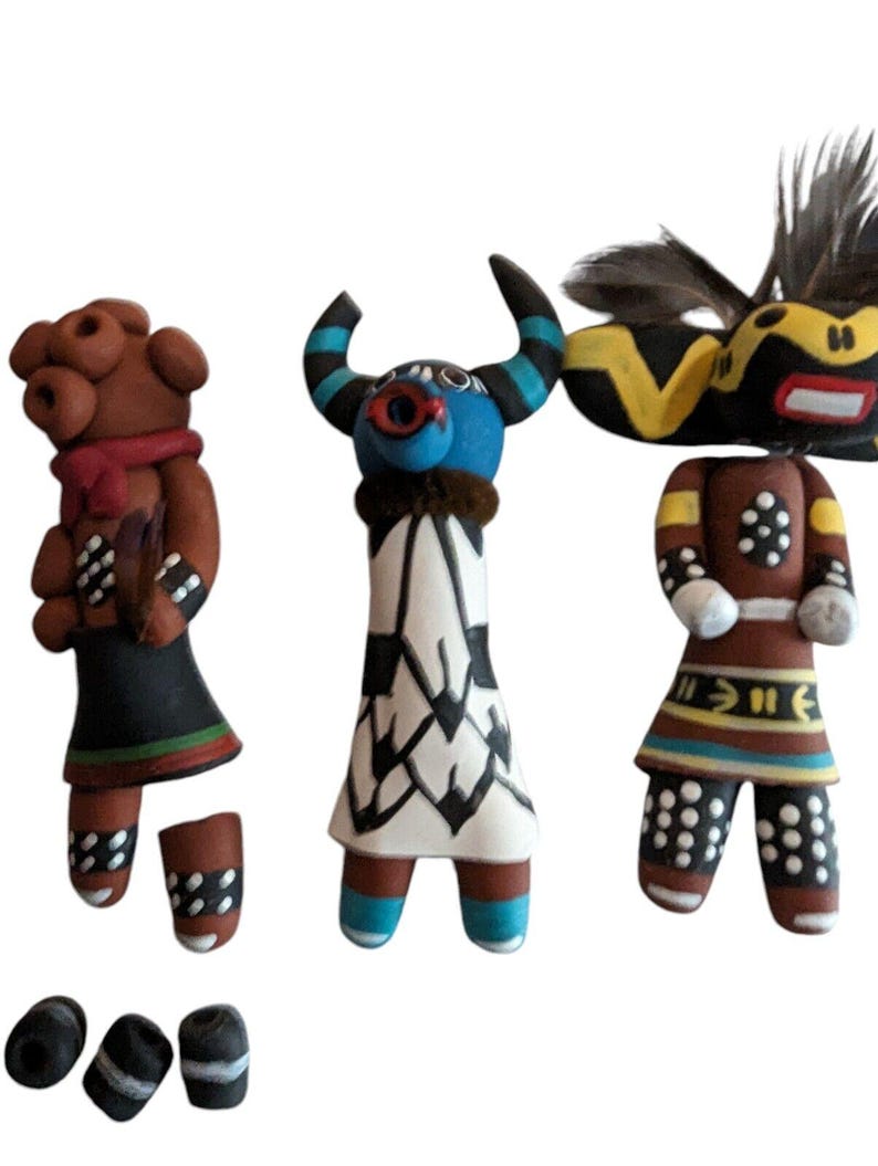 Hopi Native American Indian Kachina Sims 2003 Set Clay Miniature Ornament Lot - Etsy