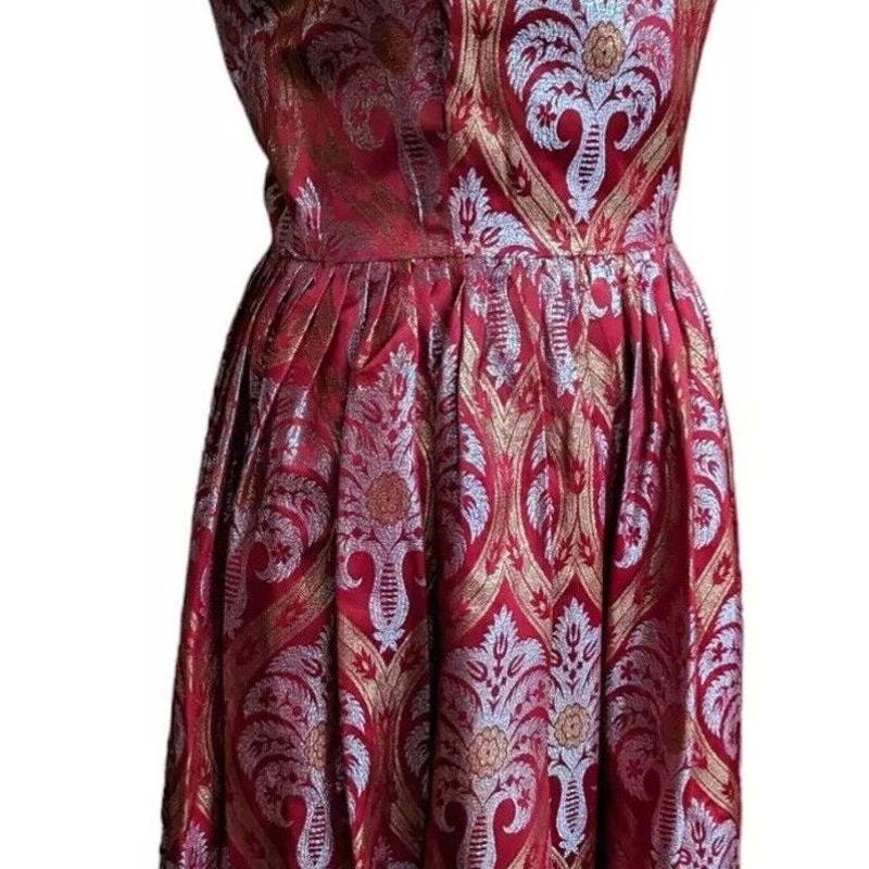 Red Lurex Vintage Dress - Etsy