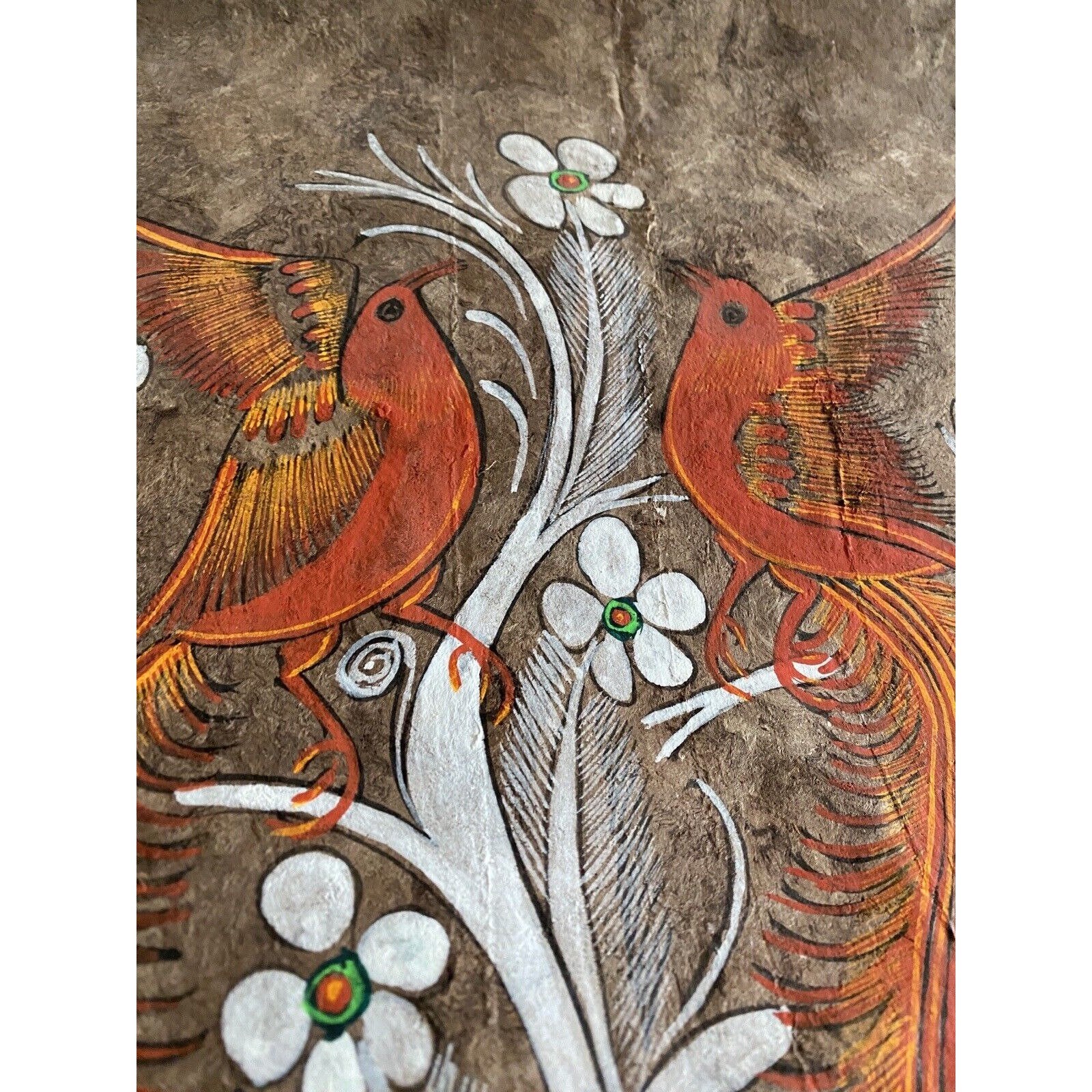 Vtg Handpainted Otomi Amate Paper Bark Mexican Folk Art Bird - Etsy