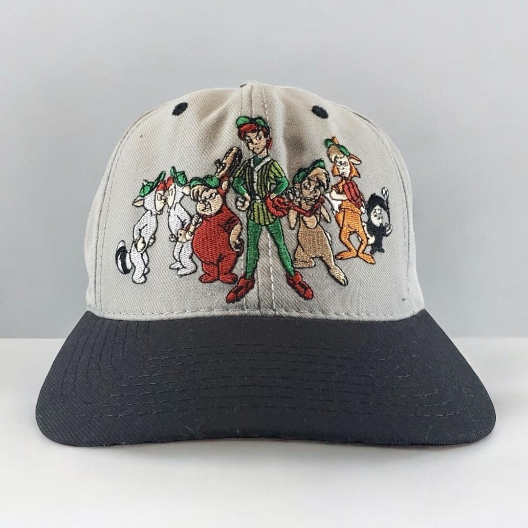 Vintage Peter Pan Lost Boys Snapback Hat Disney Store Blockhead ...