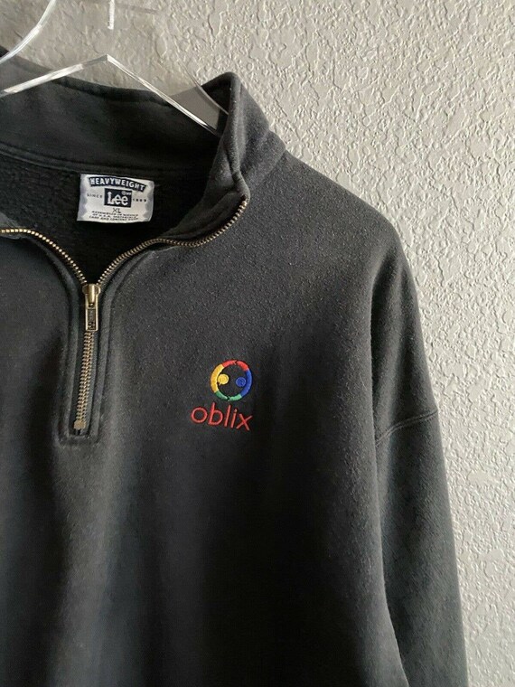 Vtg Rare Oblix software Embroidered 1/2 zip Sweatshir… - Gem