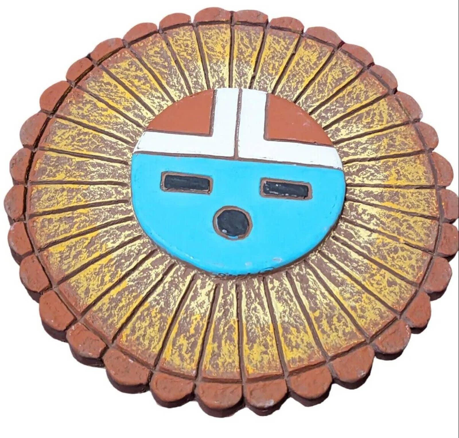 Native American Kachina Mask Wall Hanging Clay Sunface Dawa Sun Hopi ...