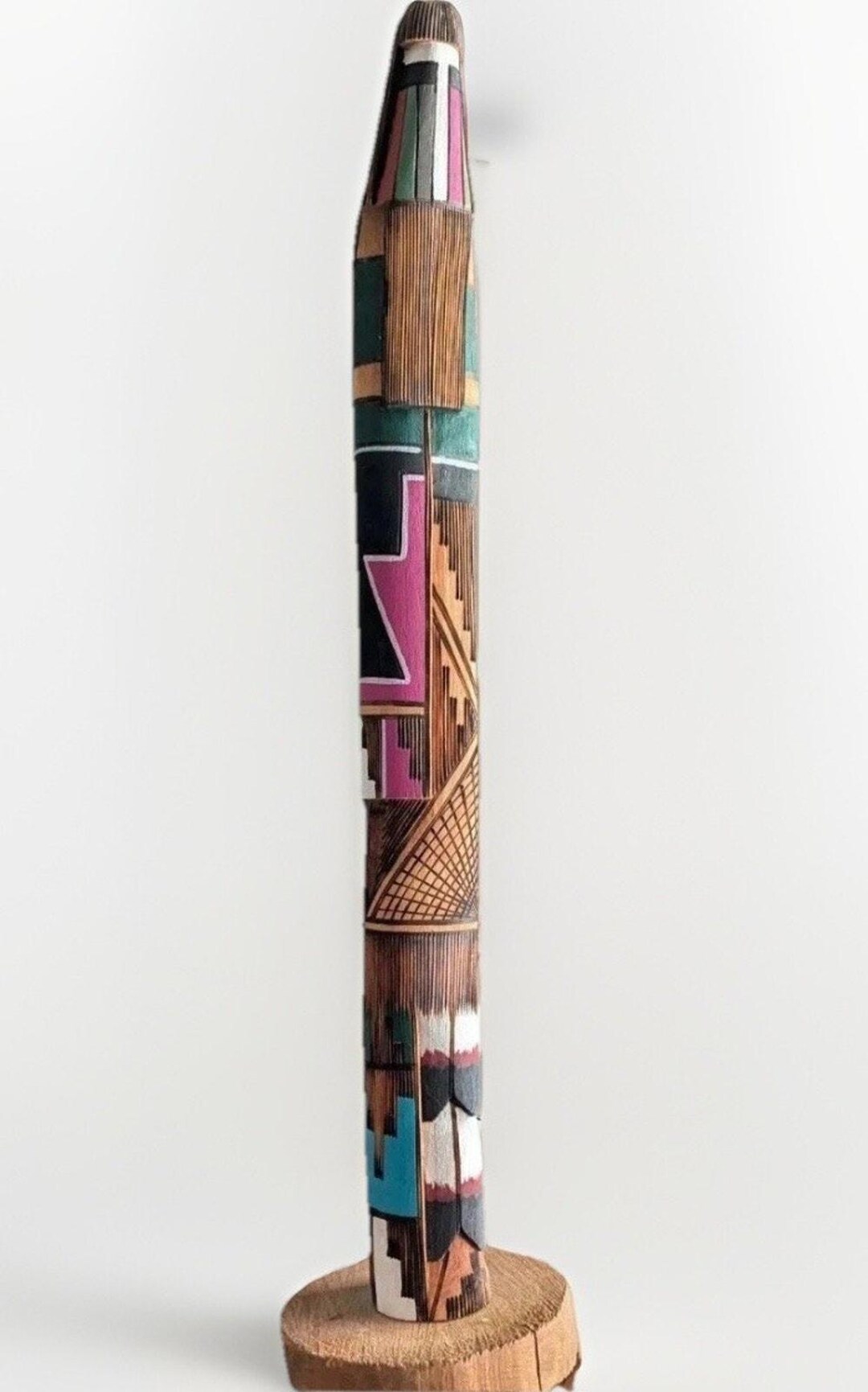 Jerrold Jerry Guy Kachina Doll Navajo Native Art Long Hair Totem Figure ...
