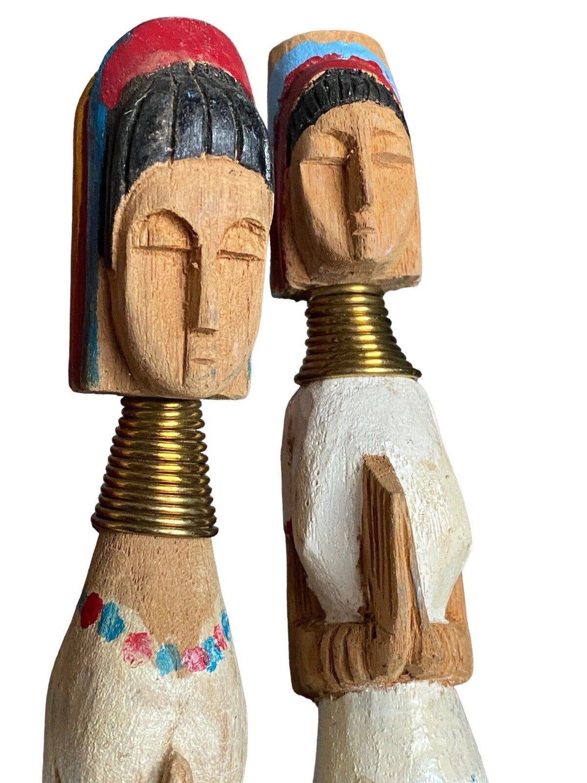 Long Neck Karen Village Doll Women Figurine Thailand Art Wooden ...