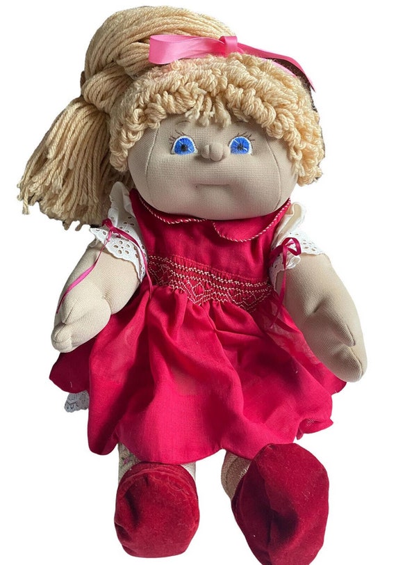 Vintage Soft Sculpture Doll Artist Made 80s Girl 22 Cloth - Etsy