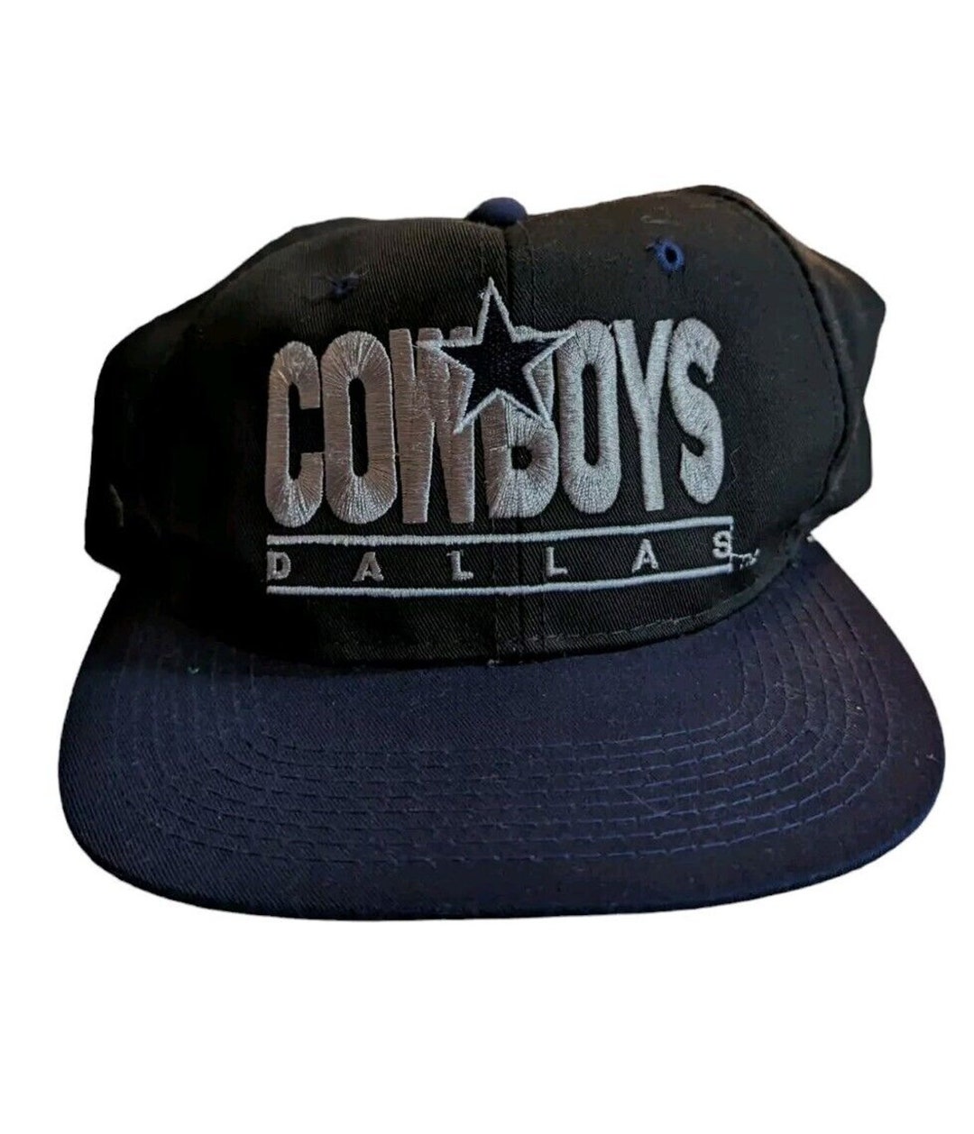 Vintage Dallas Cowboys Youngan Hat Snap Back 90s Korea NFL Blue Black ...