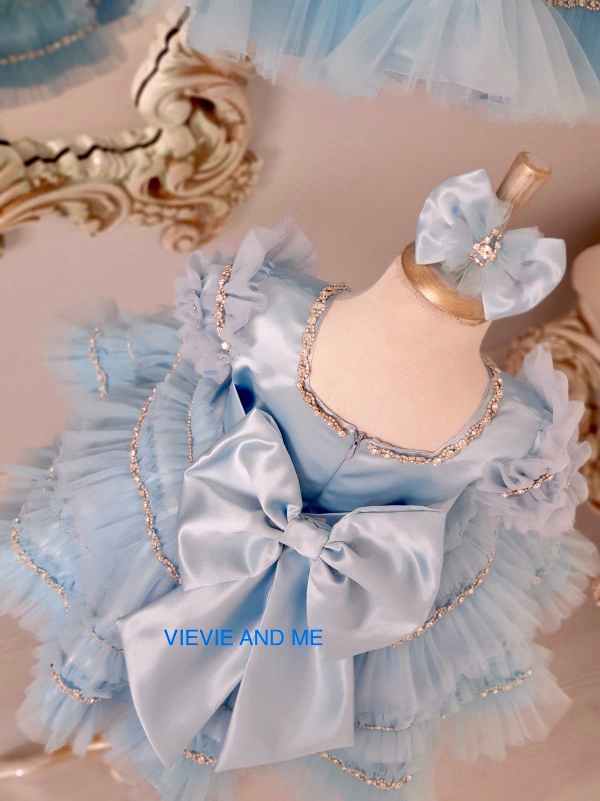 Princess Dress for Girls | Baby Blue Dress With Crystals - Etsy