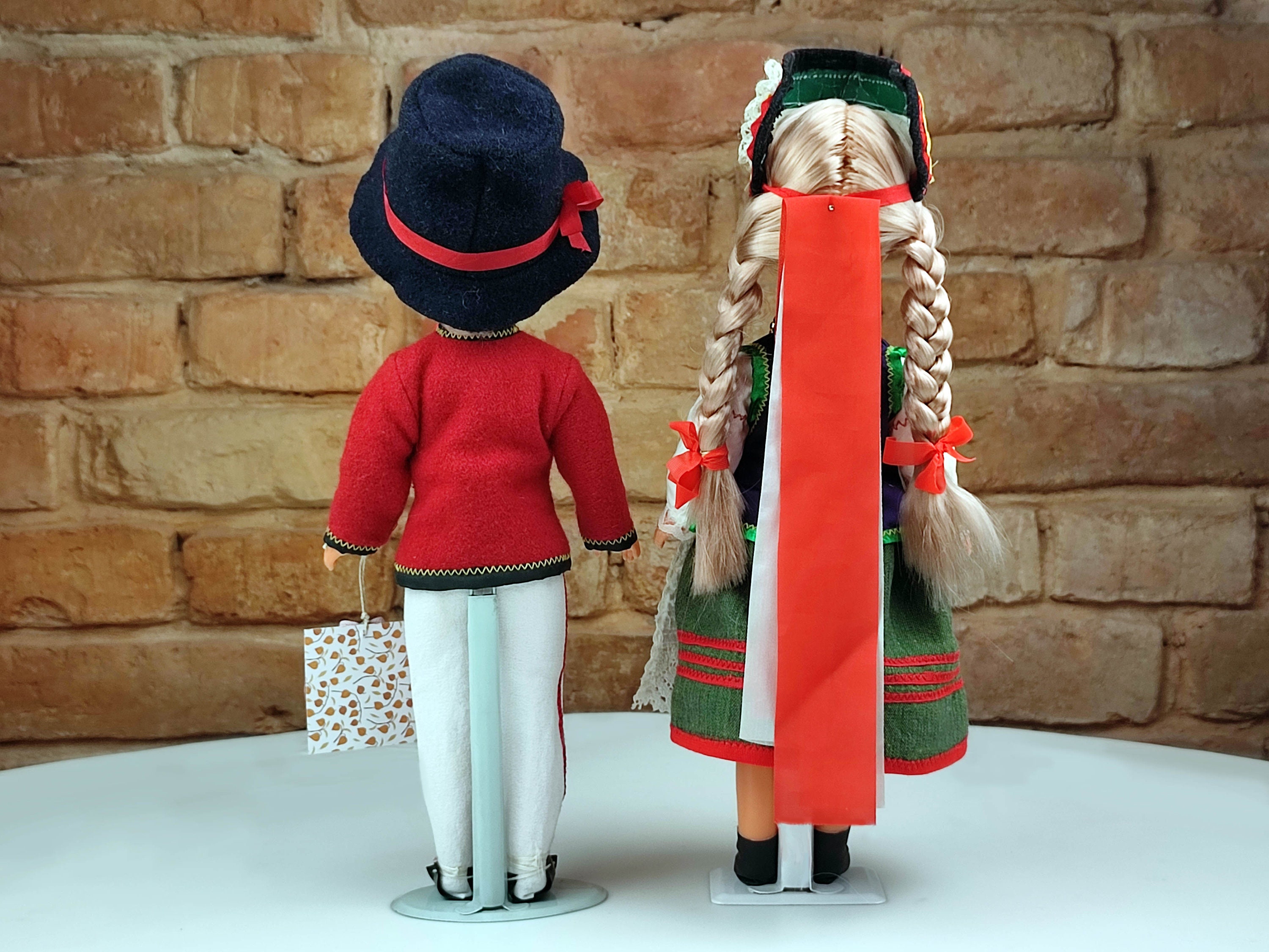 Polish Dolls in Kurpie Traditional Dress, Souvenir Doll, Traditional ...