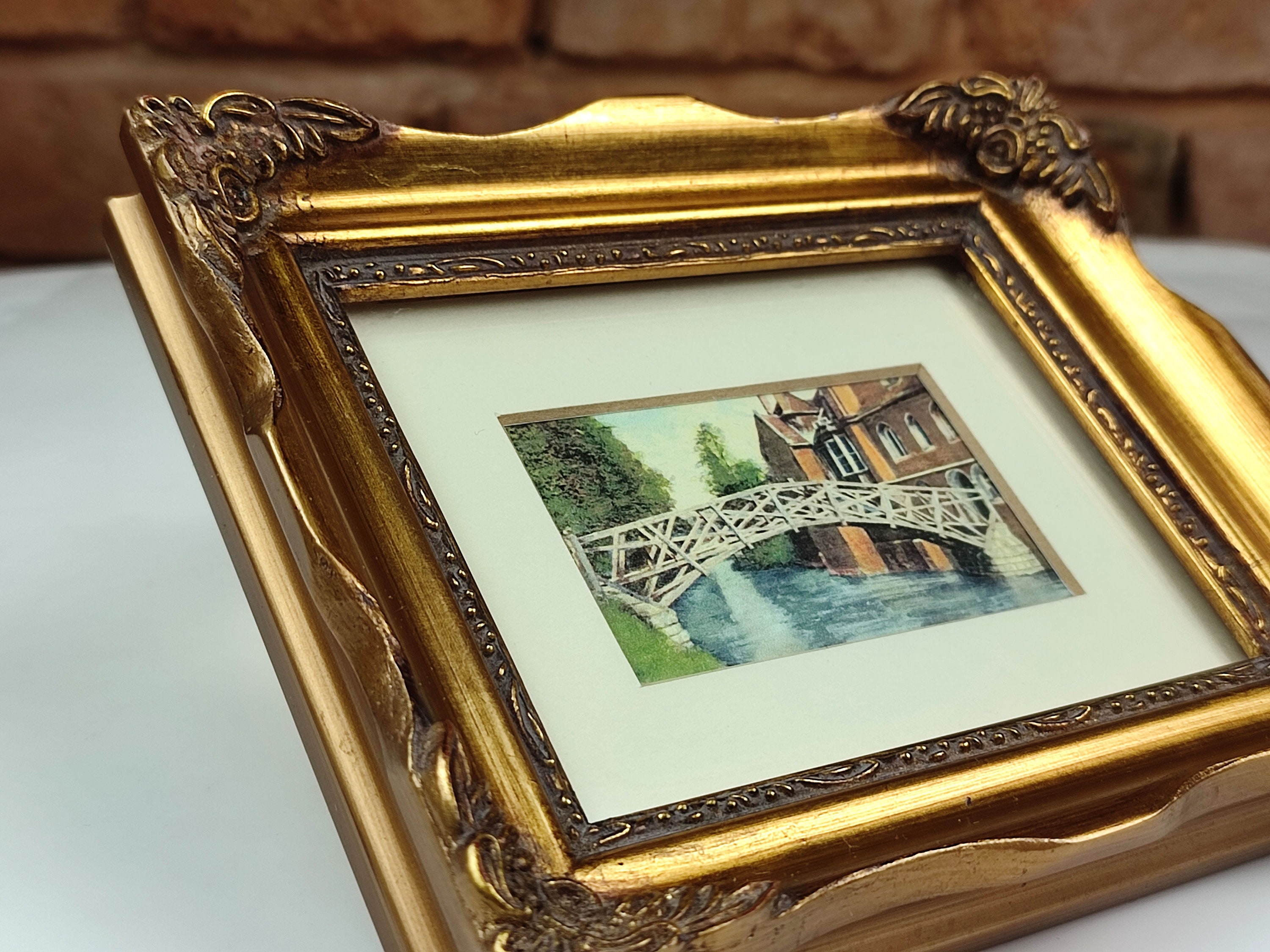 Vintage-style Gold Frames With Miniature Copies of Oil Paintings, Frame ...