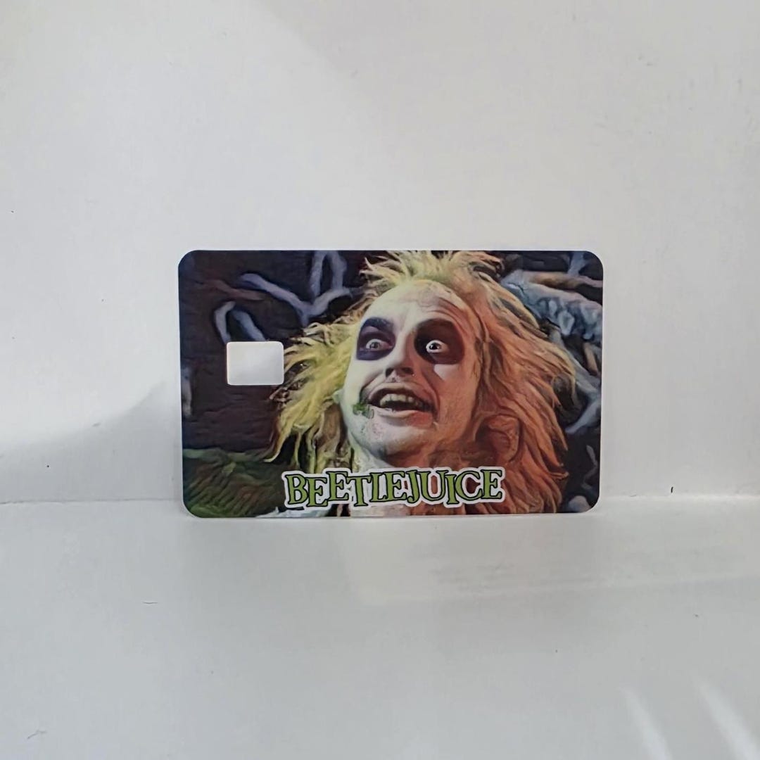 Credit Card Sticker Horror/pop Culture Beetlejuice - Etsy