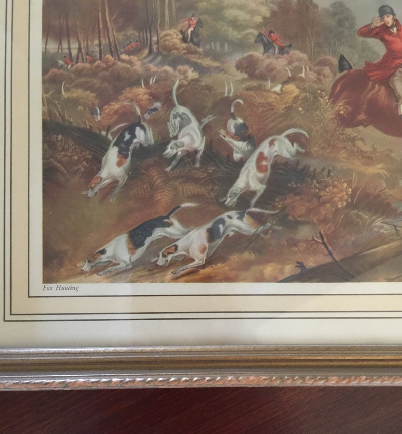 Vintage Print Vintage Hunting Scene Aquatint Fox Hunting Print - Etsy