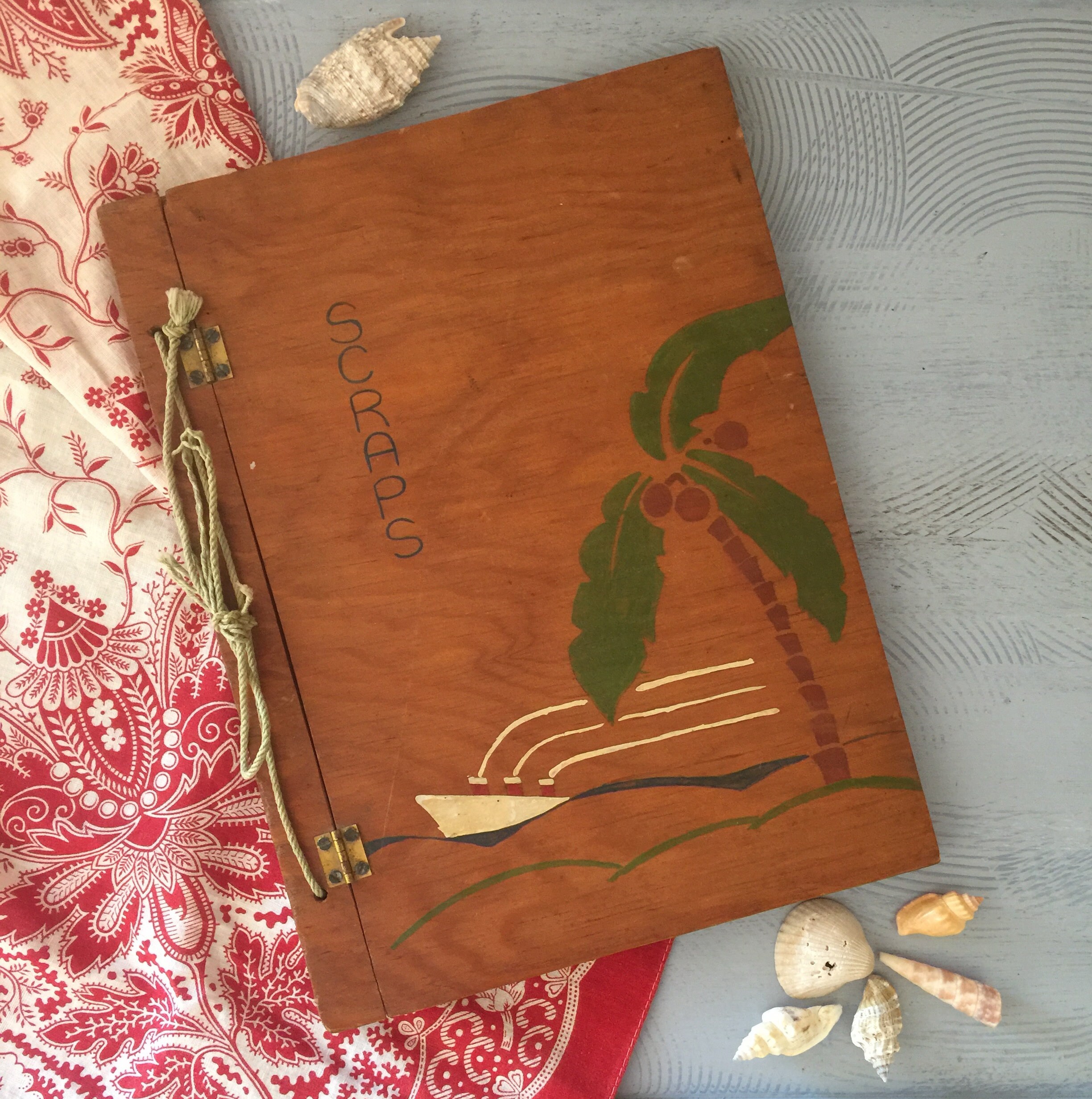 Scrapbook Album Vintage Wooden Scrapbooking Album Hand Made Scrap Book ...