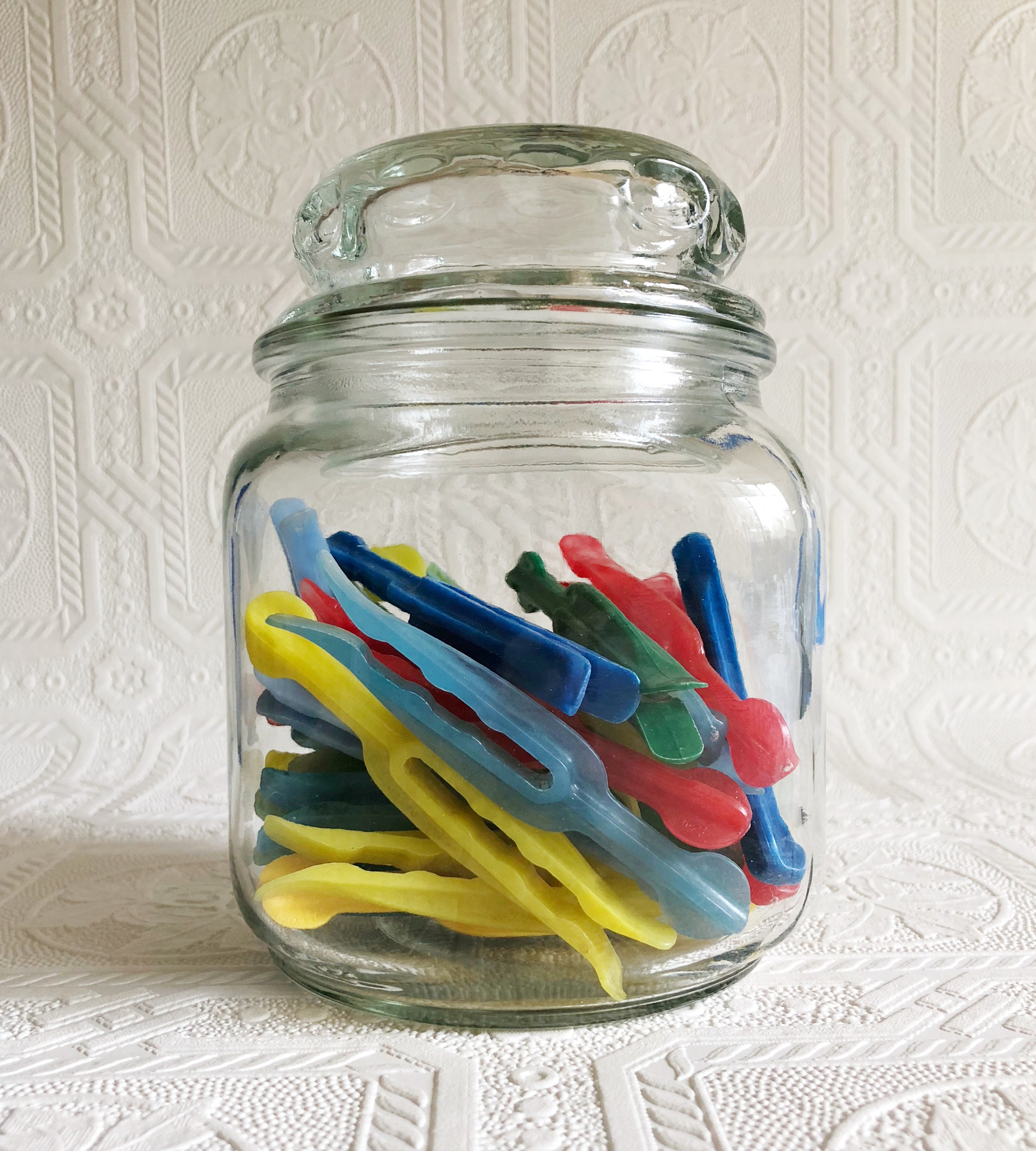 Vintage Duraglas Jar Vintage Clothes Pins Glass Jar With Bulldog Mastro ...