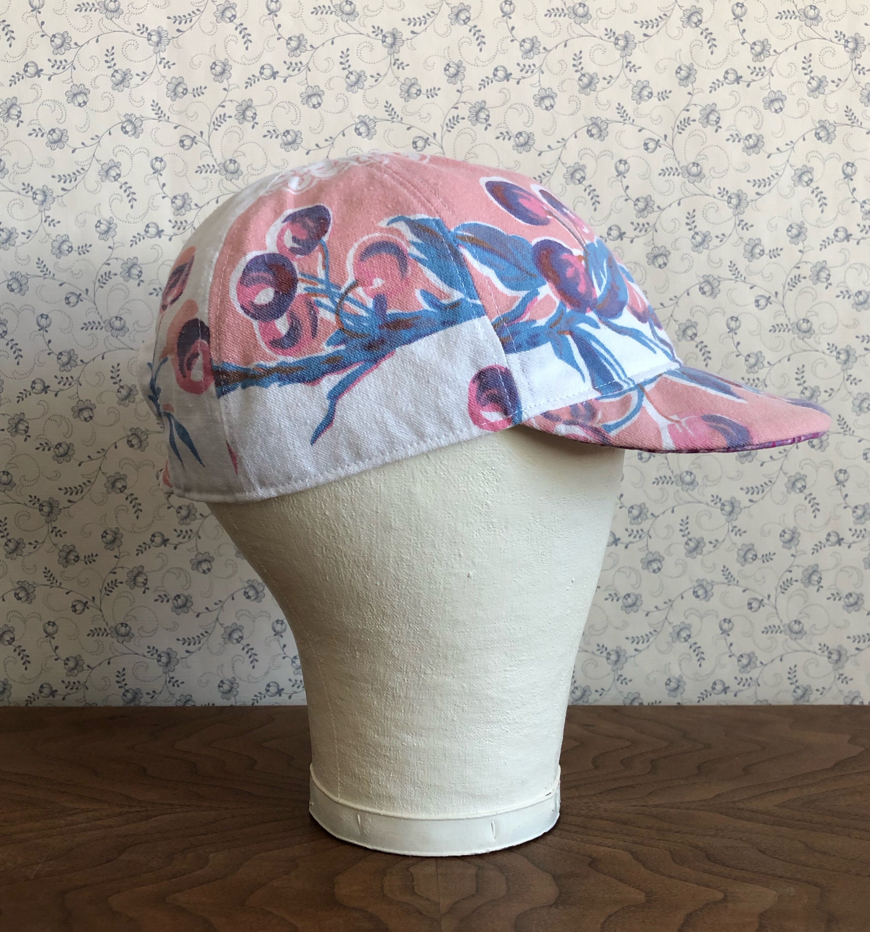 Women's Caps Handmade Repurposed Cotton Vintage Linens Hat Cap Vintage ...