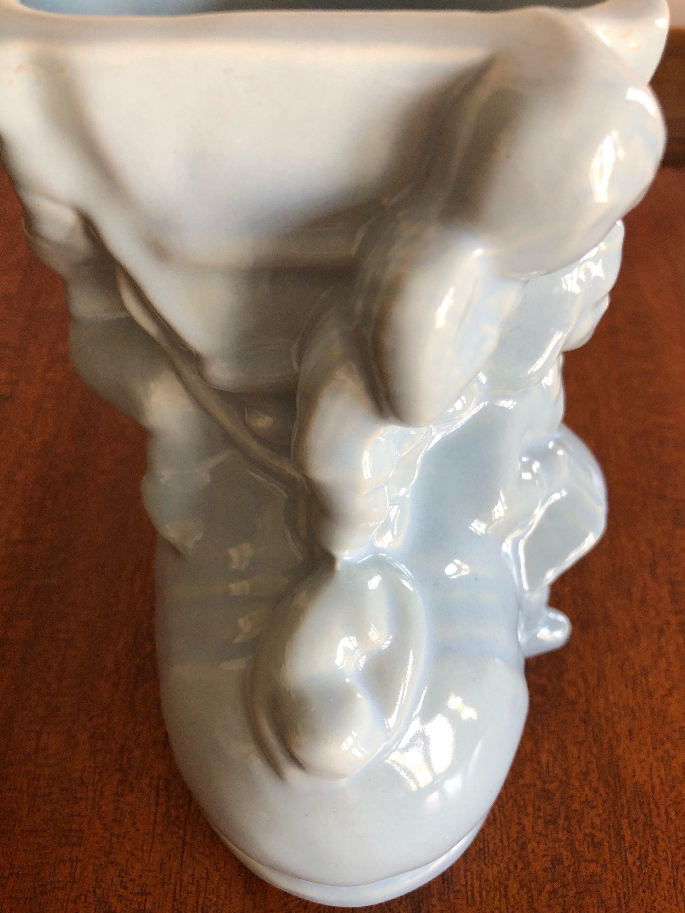 Vintage Blue Planter Nursery Planter Old Woman Who Lived in a Shoe ...