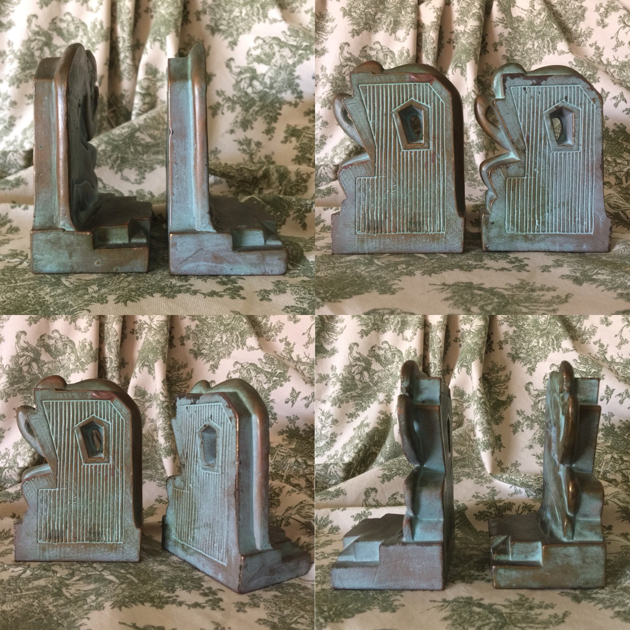 Cast Bronze Bookends Vintage Grecian Bookends Antique Greek - Etsy