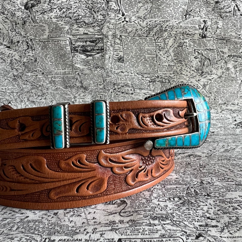 Turquoise Belt Buckle - Etsy