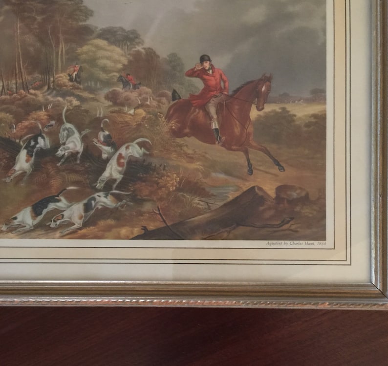Vintage Print Vintage Hunting Scene Aquatint Fox Hunting Print - Etsy
