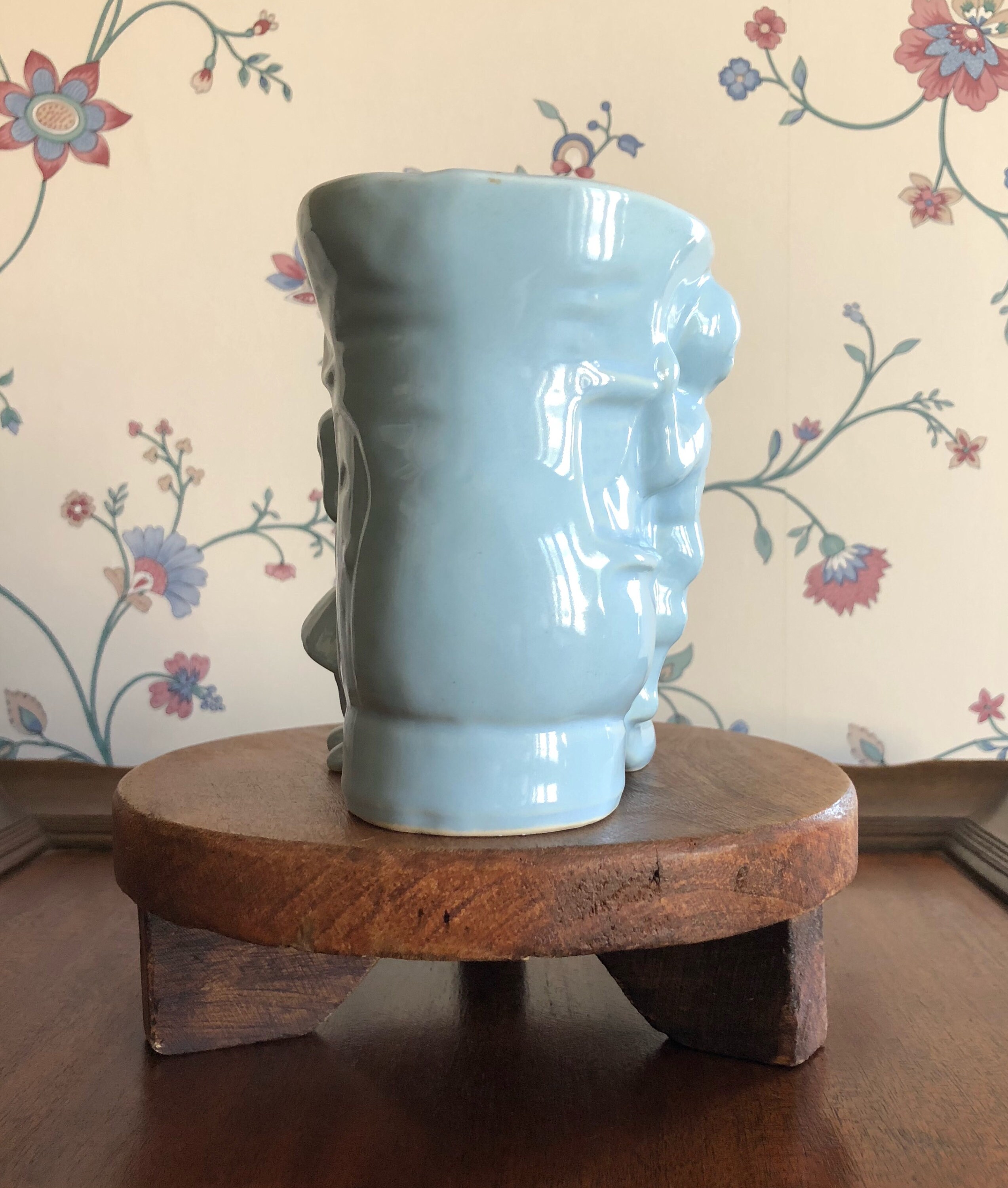 Vintage Blue Planter Nursery Planter Old Woman Who Lived in a Shoe ...