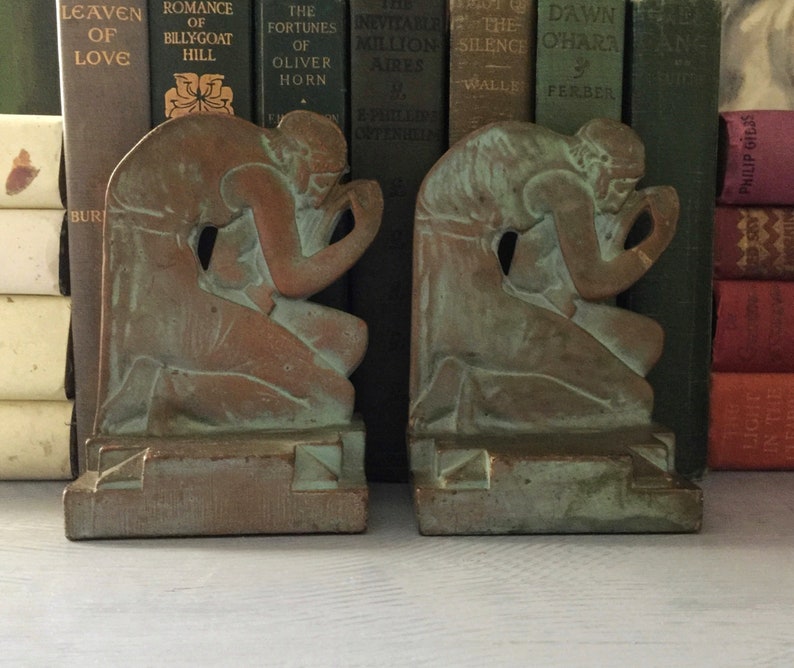 Cast Bronze Bookends Vintage Grecian Bookends Antique Greek | Etsy