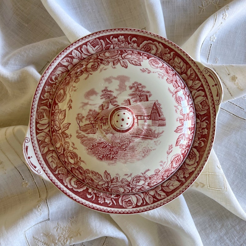 Red Transferware - Etsy