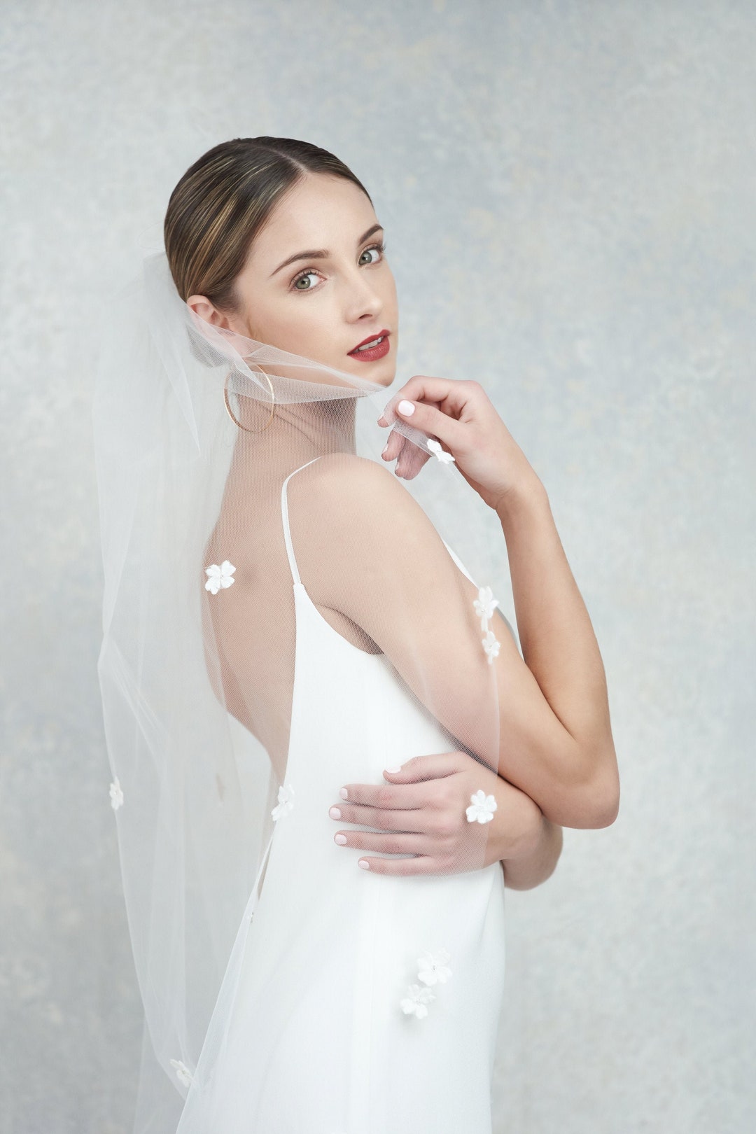 Daisy Veil / Wedding Veil, Bridal Veil, Comb Veil, Drop Veil, Romantic ...