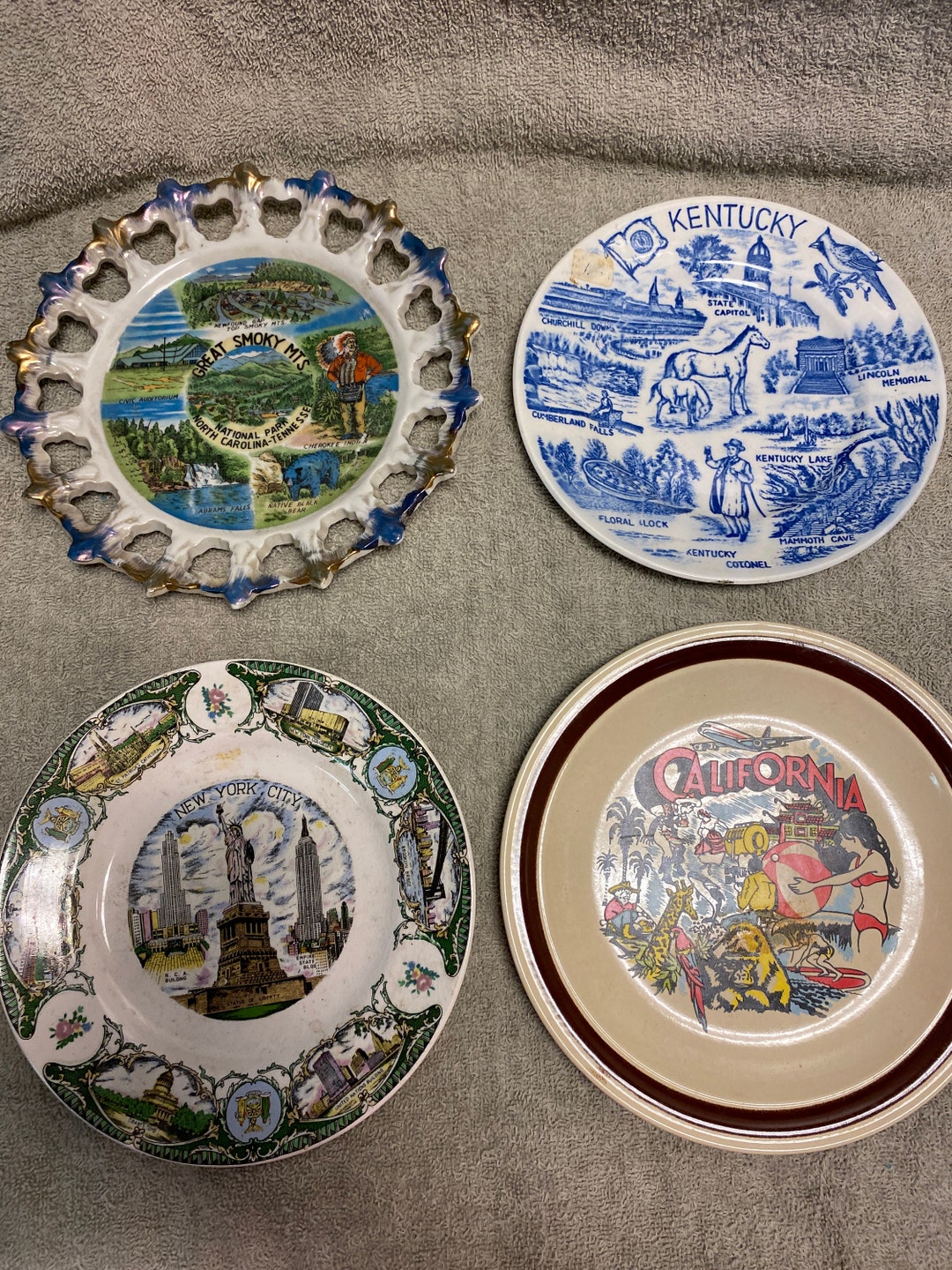 Vintage Collector Plates - Etsy