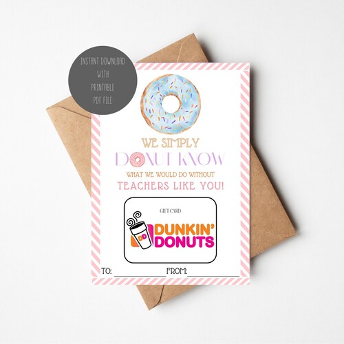 Teacher Appreciation Gift Card Holderteacher Thank You - Etsy