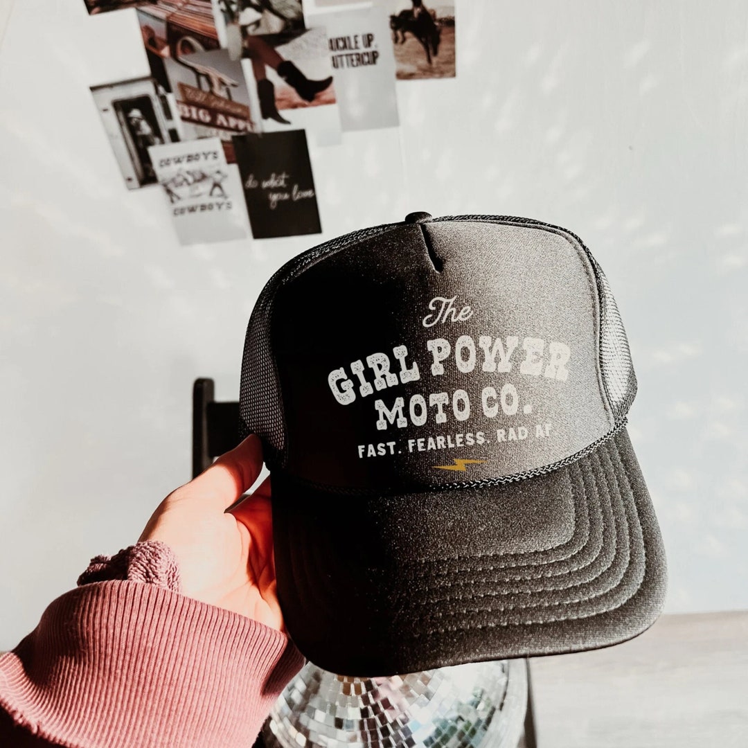 Girl Power Moto Trucker Hat for Track Race Day Trucker Hat for Moto ...