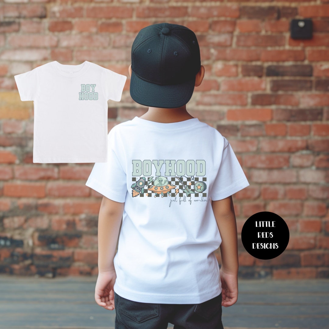 Boy Hood Shirt Retro Boys Front and Back Shirt Outer Space - Etsy