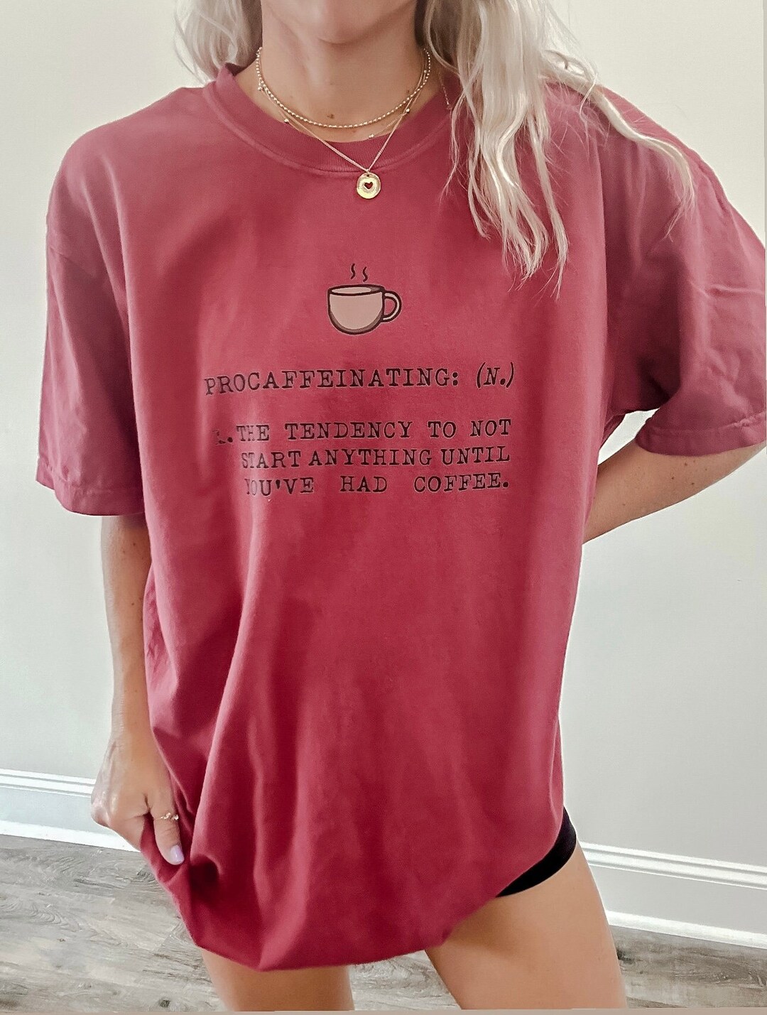 Procaffeinating Procrastination & Caffeine for Coffee Lovers Phrase and ...